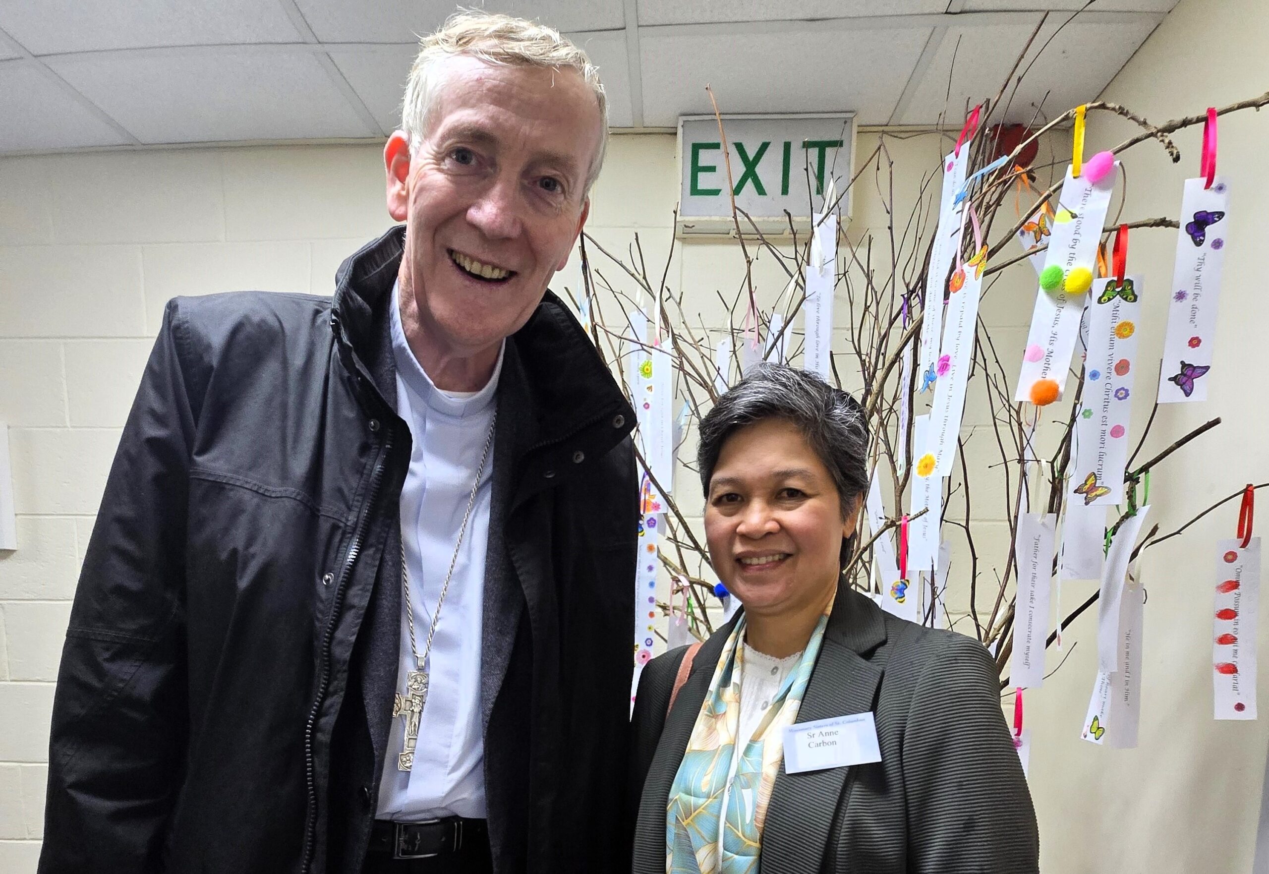 Bishop Denis Nulty and Sr Anne Carbon - Columban Missionaries